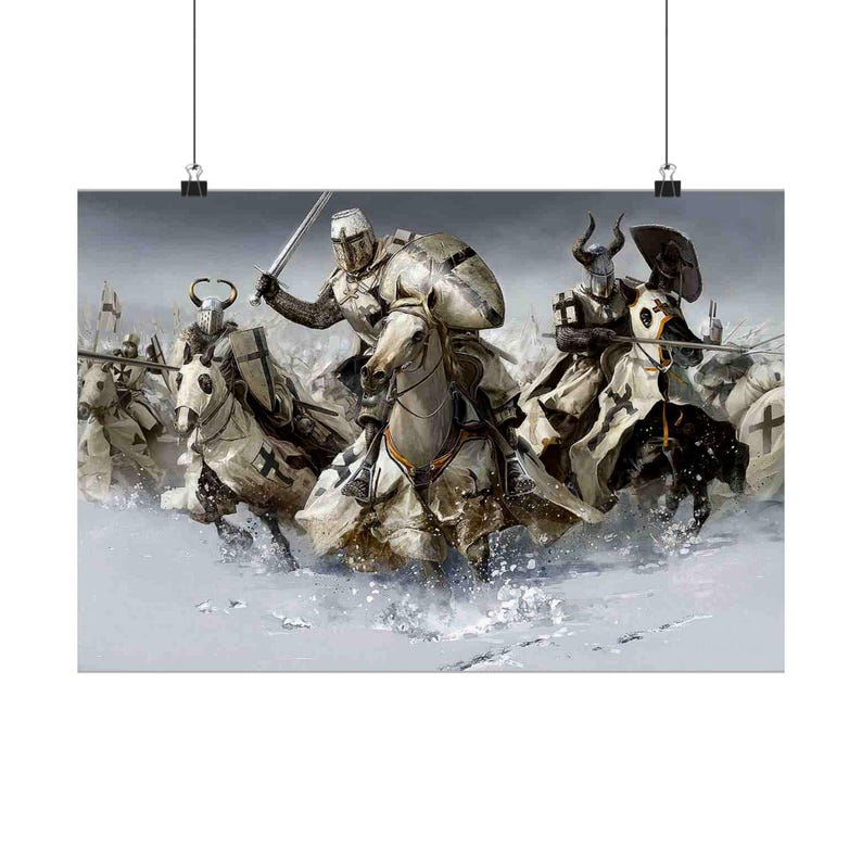 Teutonic Knights Heavy Cavalry Poster: Medieval History Art Print - Etsy