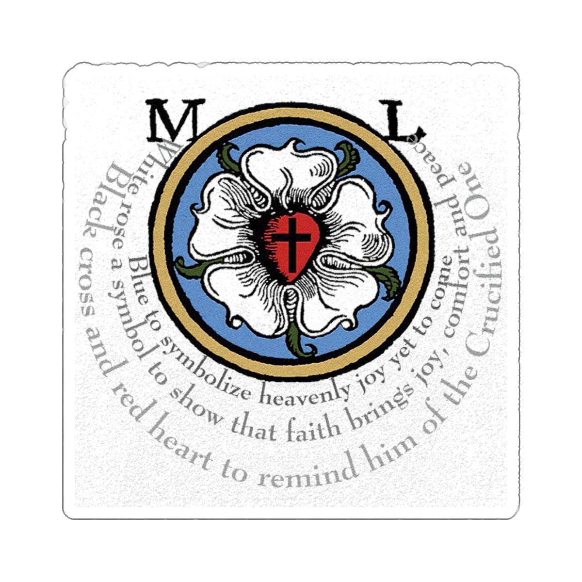 Martin Luther Rose With Text ...outdoor Stickers - Etsy
