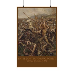 Teutoburg Forest Battle Print, Otto Koch Painting, German History ...
