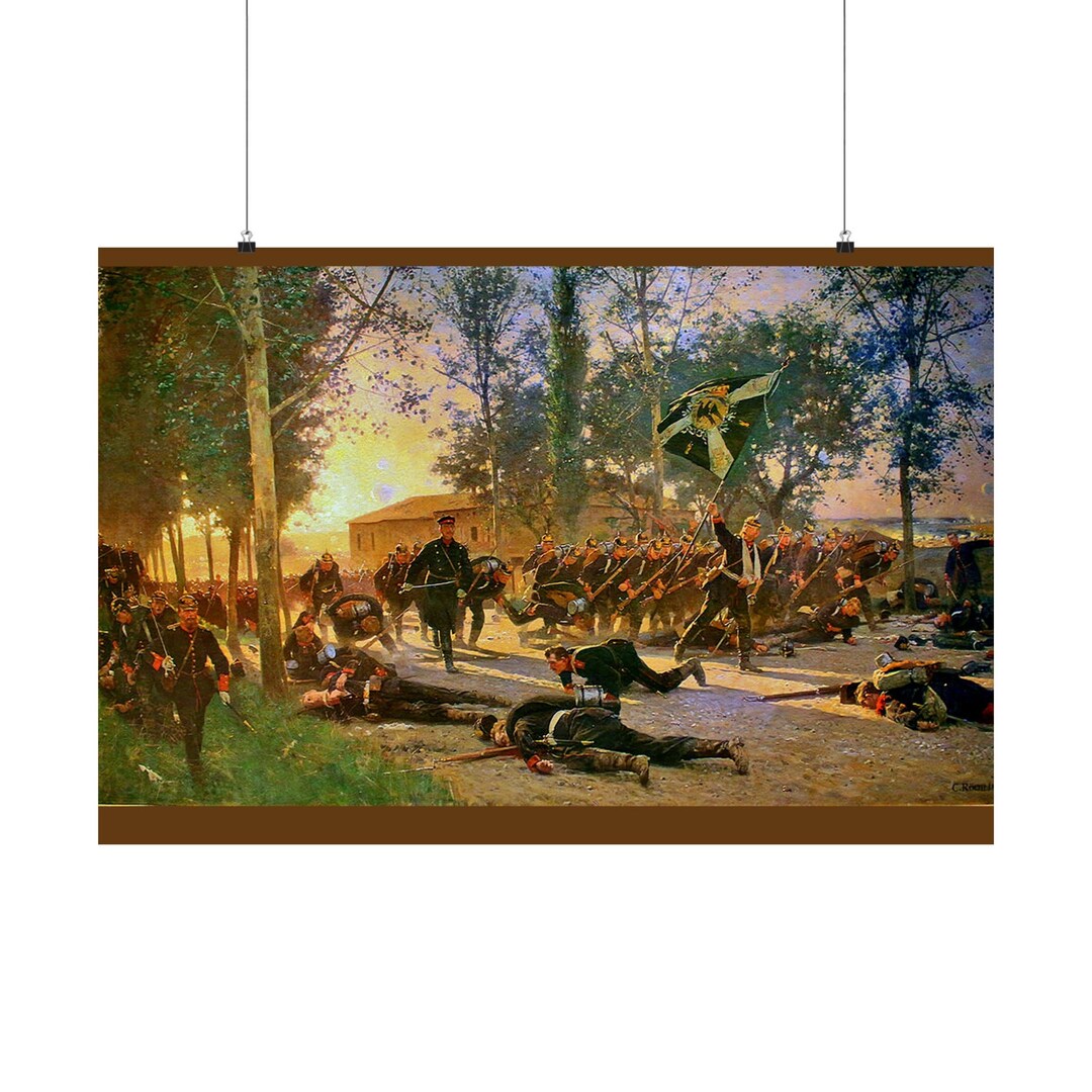 Franco Prussian War Matte Poster: Prussian Charge at Gravelotte - Etsy
