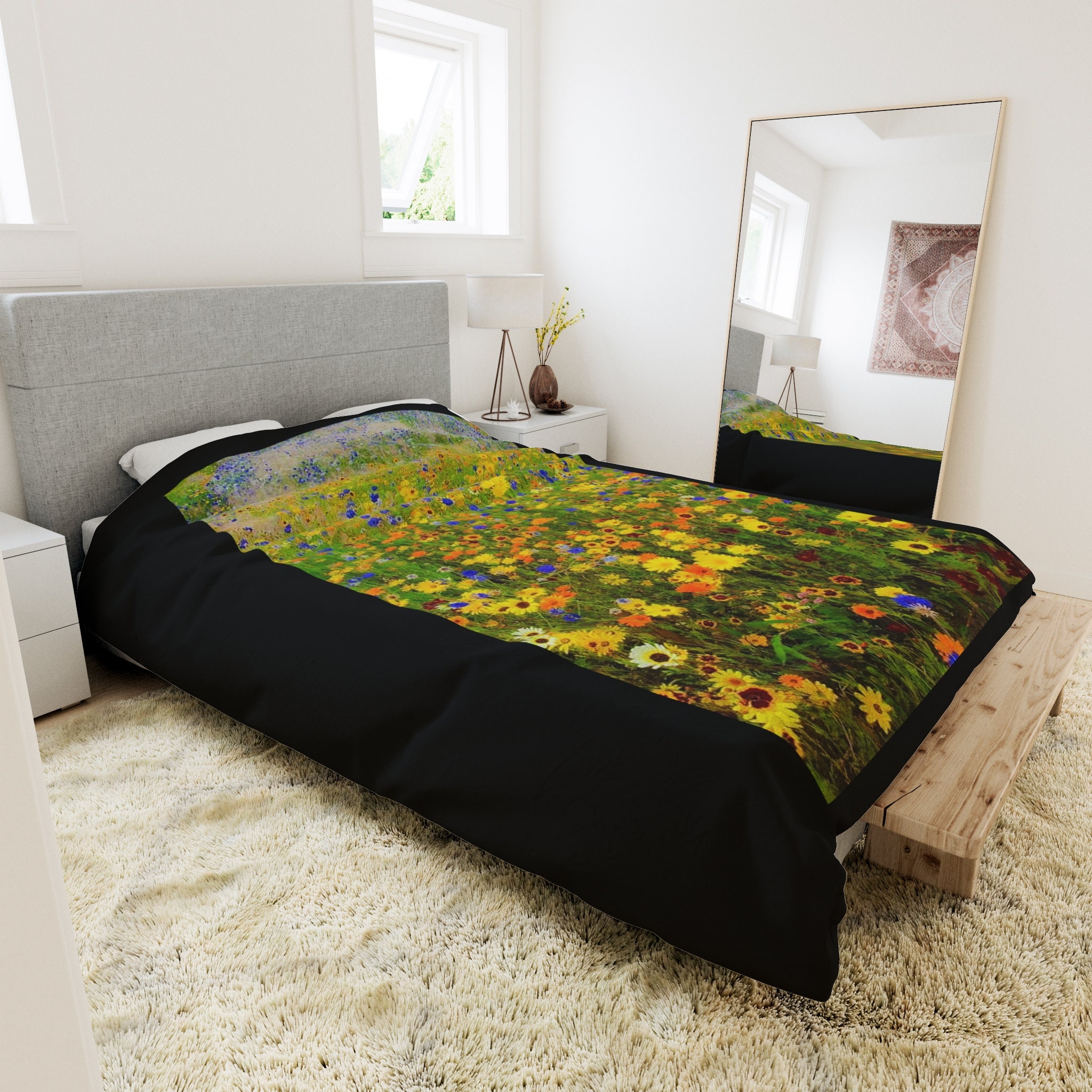 Gustav Klimt Field of Flowers...duvet Cover - Etsy