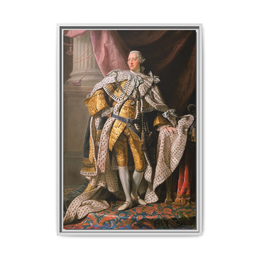 King George III Portrait: Framed Canvas Print by Allan Ramsay - Etsy