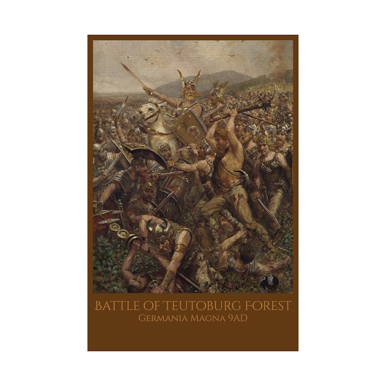 Teutoburg Forest Battle Print, Otto Koch Painting, German History ...