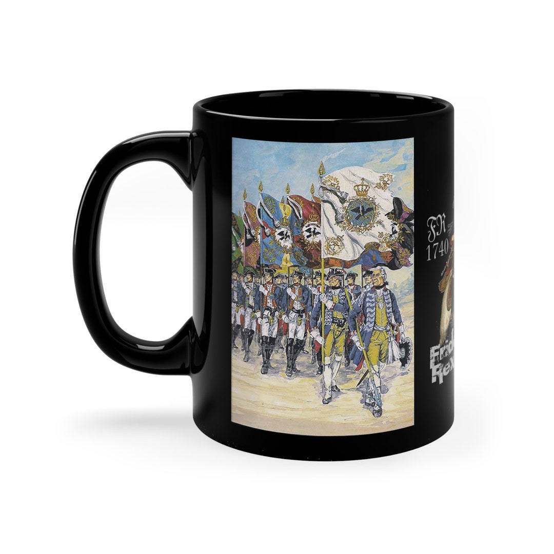 Frederick the Great With 1740 Regimental Flags...11oz Black Mug - Etsy