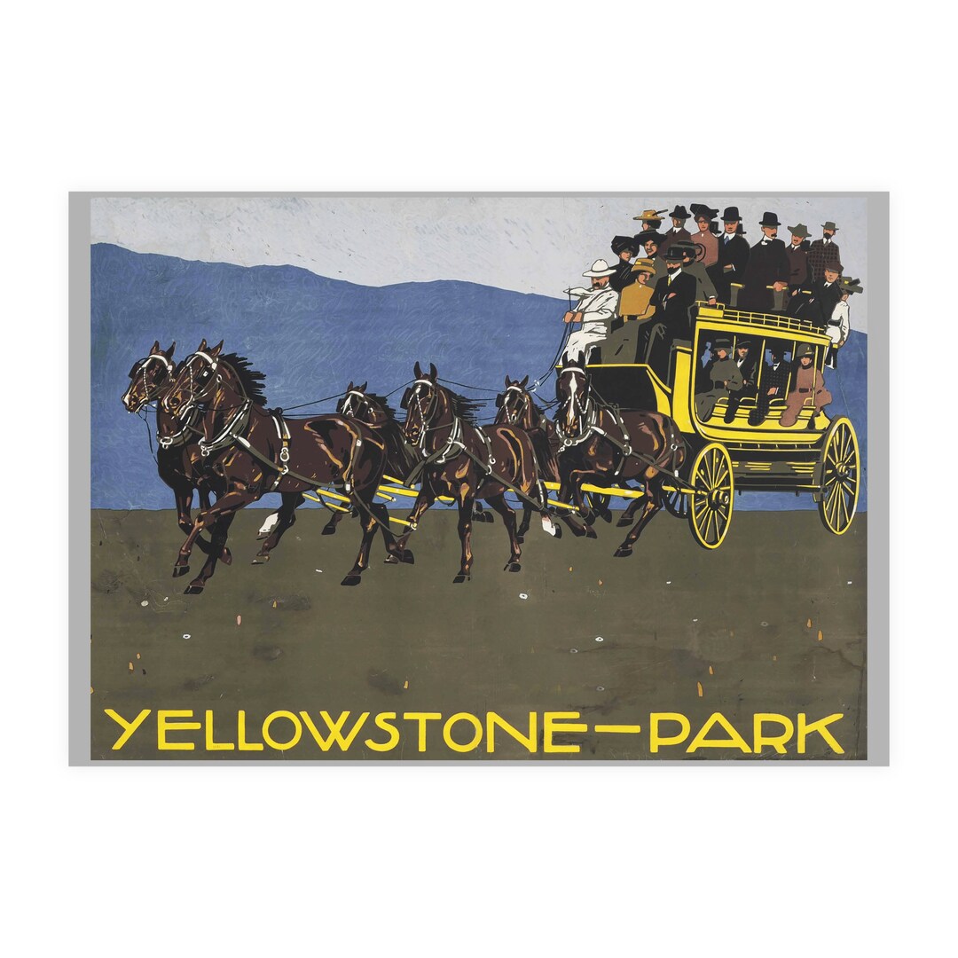 Vintage Yellowstone Ad by Ludwig Hohlwein...matte Paper Poster - Etsy