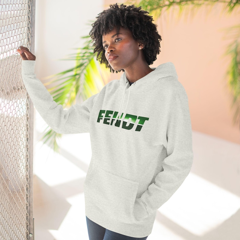 Fendt German Tractors Logo Fleece Hoodie: Comfortable Cotton Sweatshirt ...