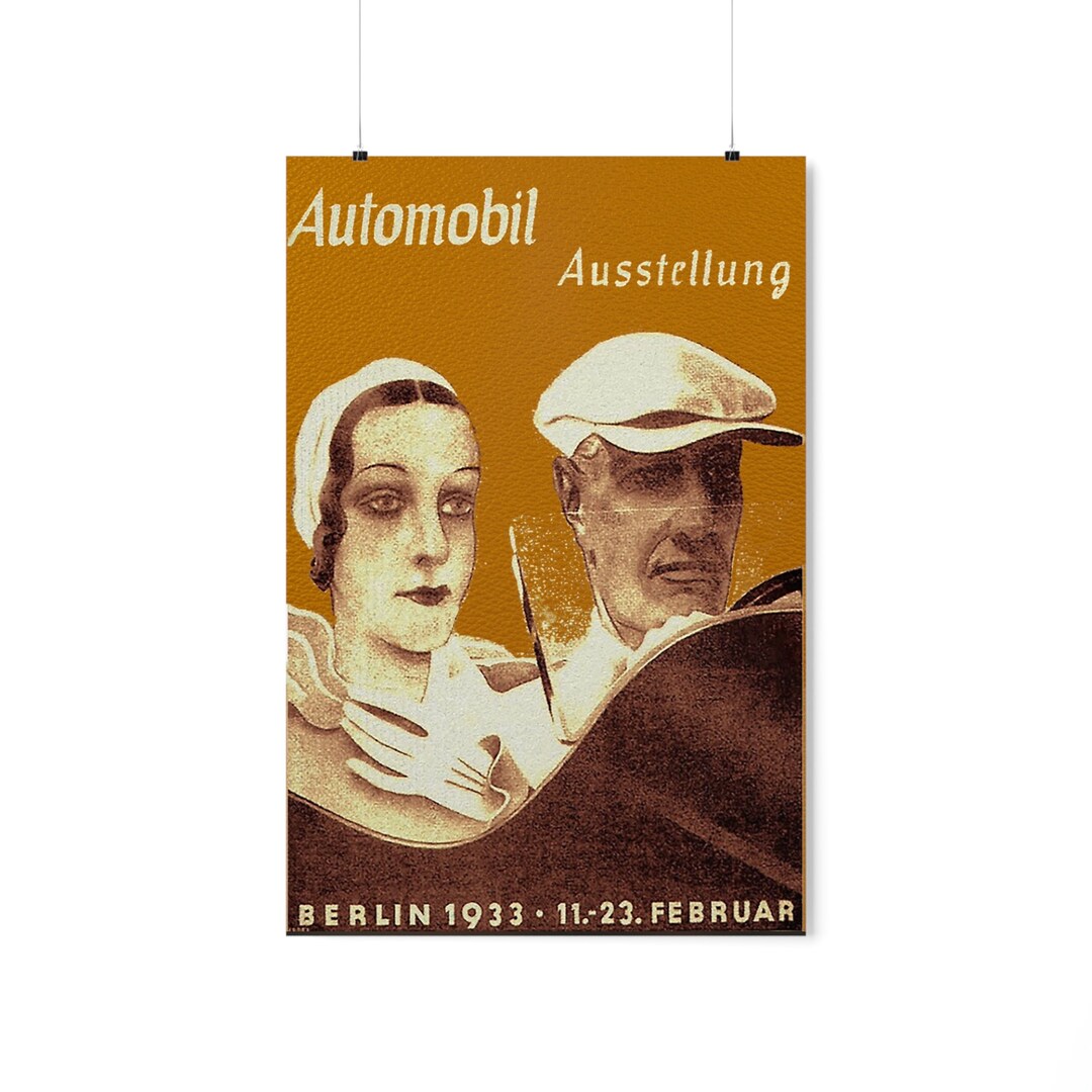 Art Deco Auto Show Ad, 1933...premium Matte Posters...berlin Auto Show ...