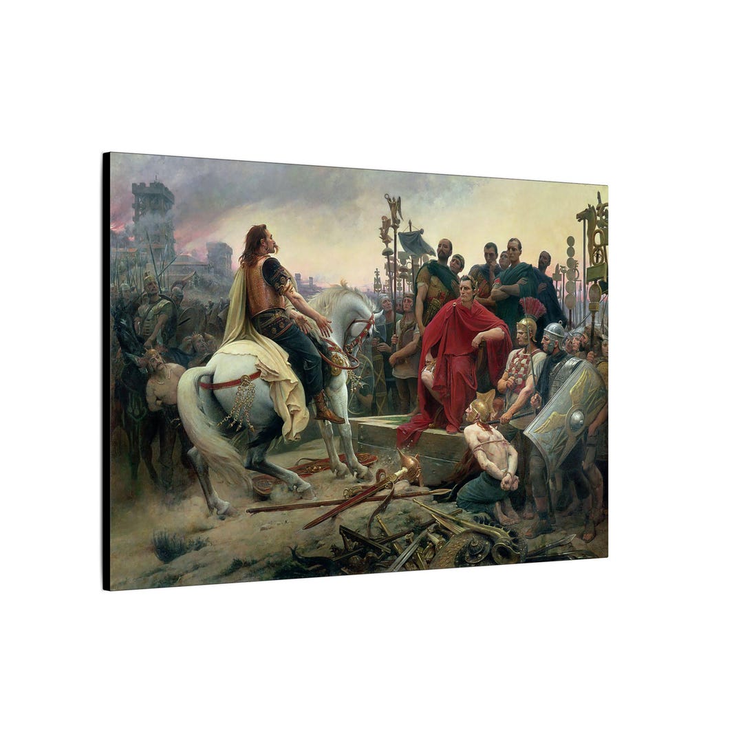 Vercingetorix Surrender to Caesar Canvas Wrap: Battle of Alesia Art - Etsy