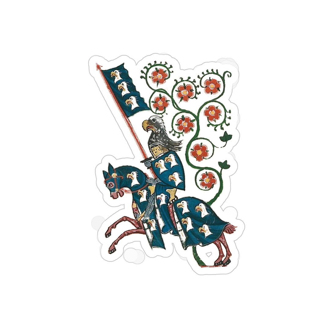 Medieval Knight on Horseback, German Circa 1250...vinyl Sticker - Etsy