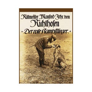 Red Baron Poster: Richthofen With Dog, WWI Pilot - Matte Art Print - Etsy