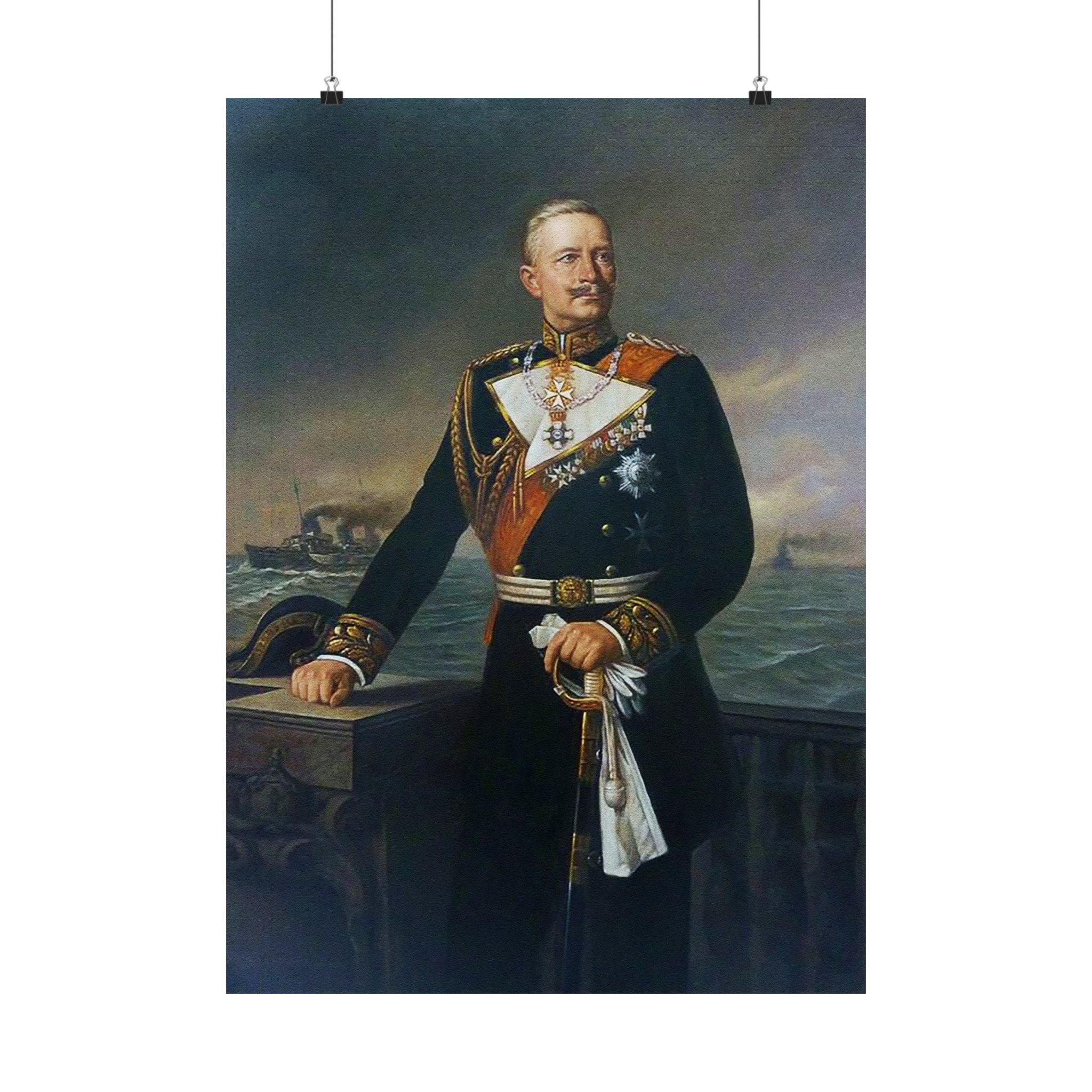 Kaiser Wilhelm II Wearing Kriegsmarine Uniform...premium Matte Print ...
