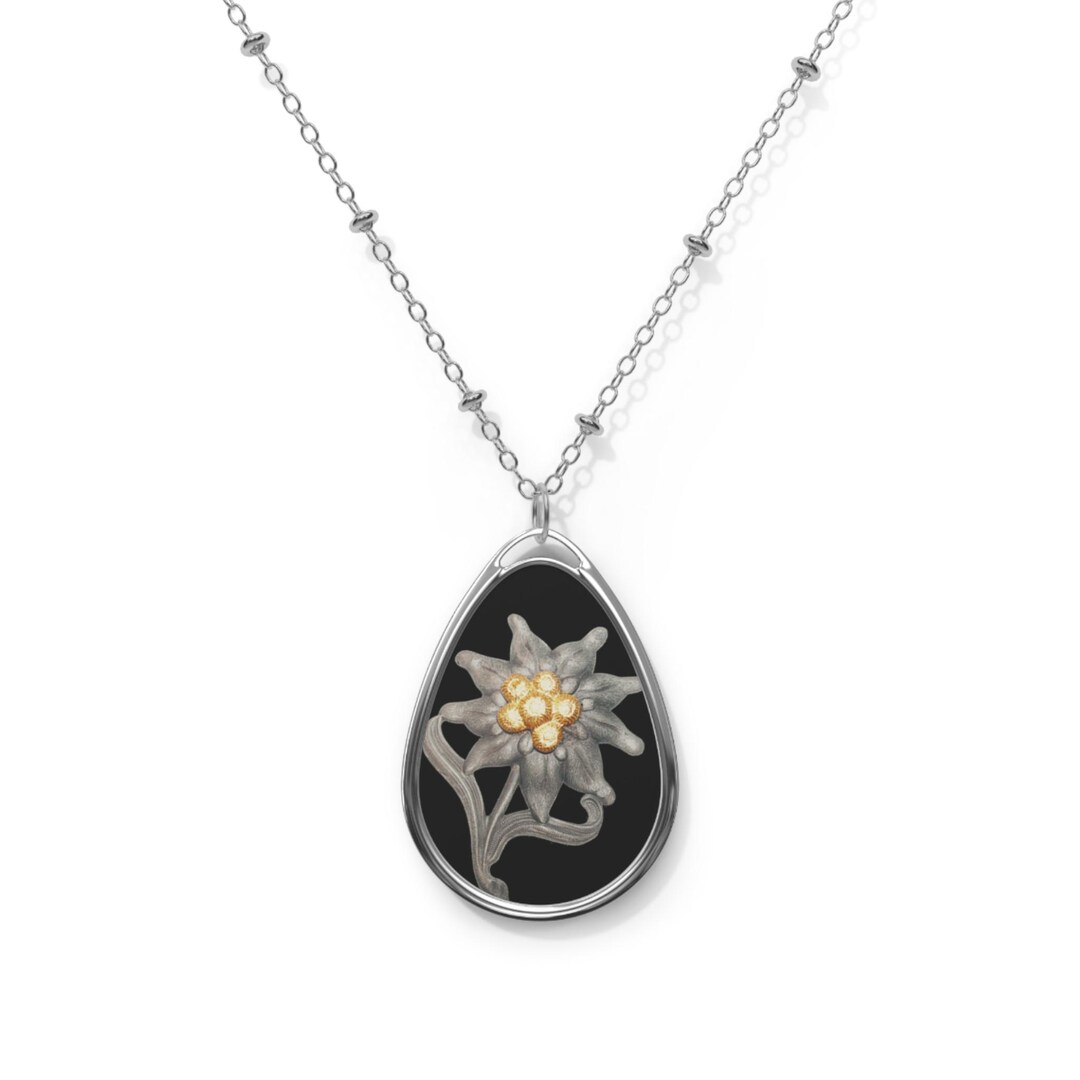 Edelweiss Flower Necklace: German Heritage Jewelry, Oktoberfest Charm ...