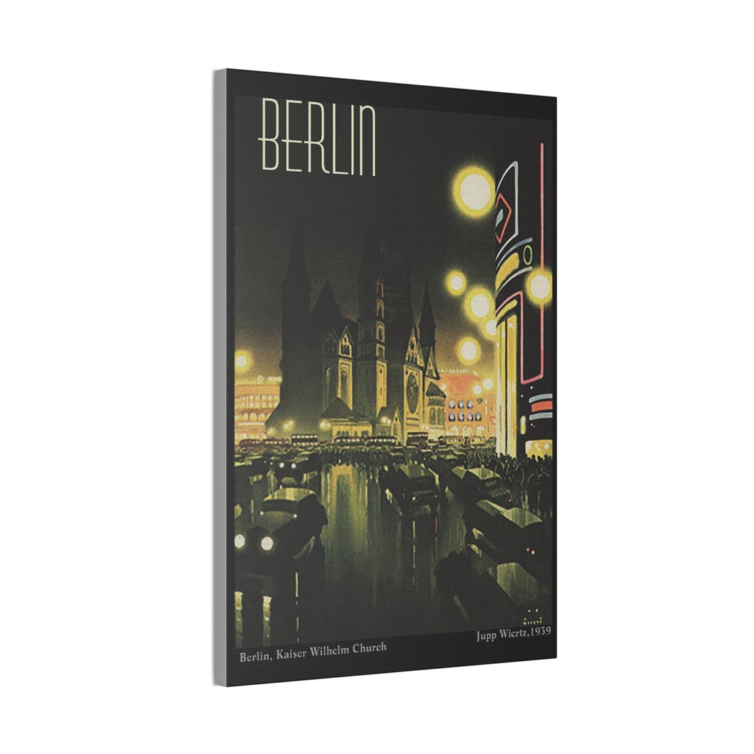 Berlin at Night,1939, by Jupp Wiertz...canvas Stretched, 0.75" - Etsy