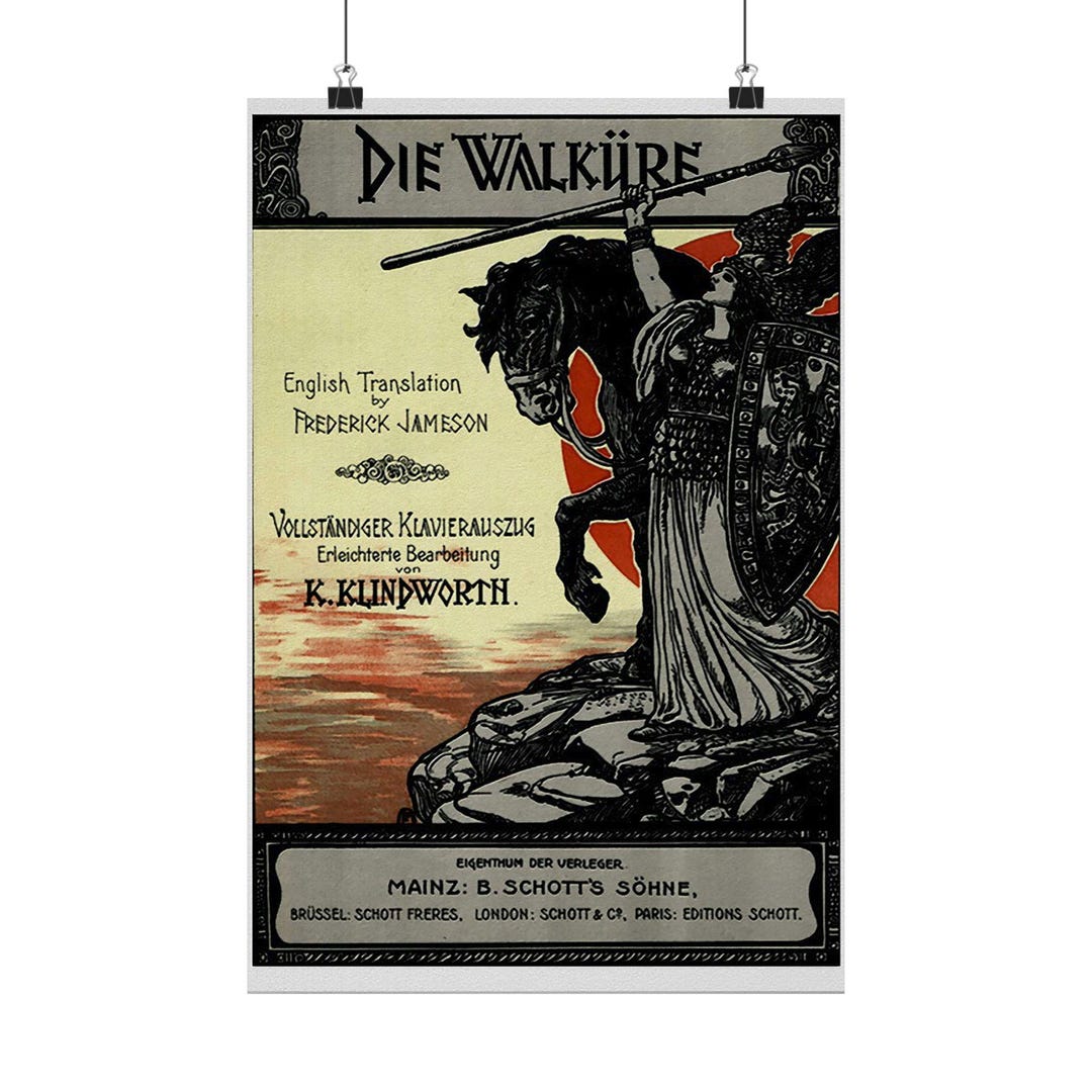 Wagner's Die Walküre Opera Poster: Vintage Piano Notes Art - Etsy