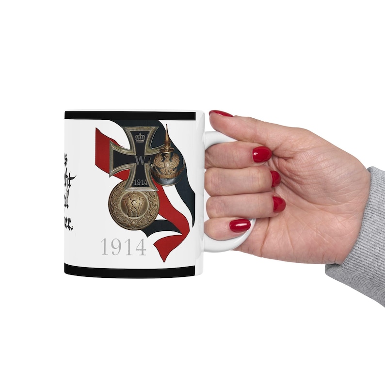 German Empire WWI Mug: Prussian Helmet & Flag - History Enthusiast Gift ...