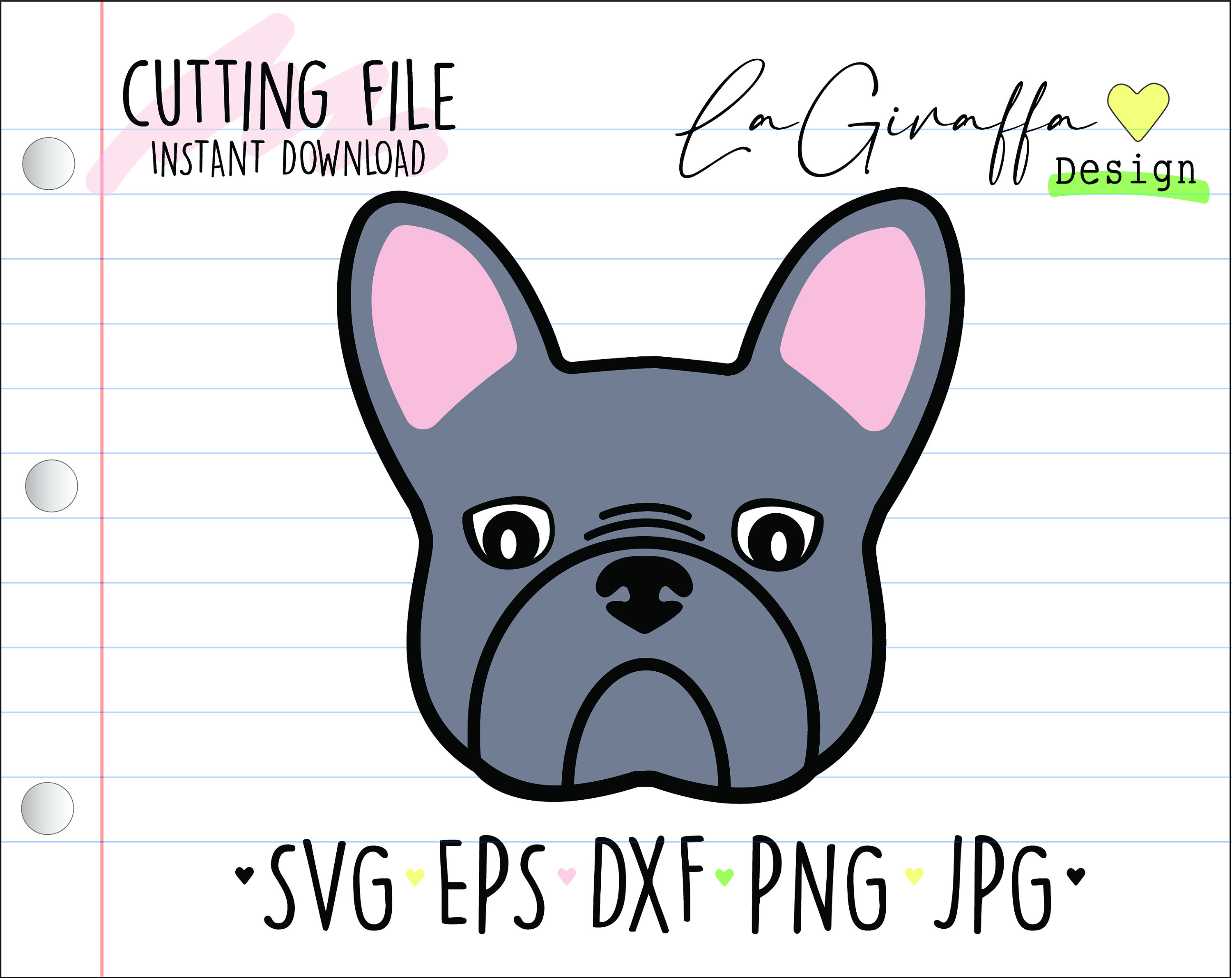 French Bulldog Layered SVG Cut File for Cricut Silhouette Machines ...