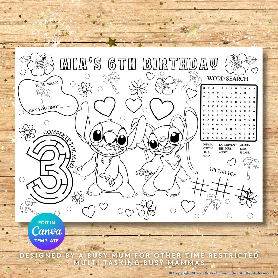 Lilo and Stitch Activity Sheet, Lilo and Stitch Coloring Sheet ...