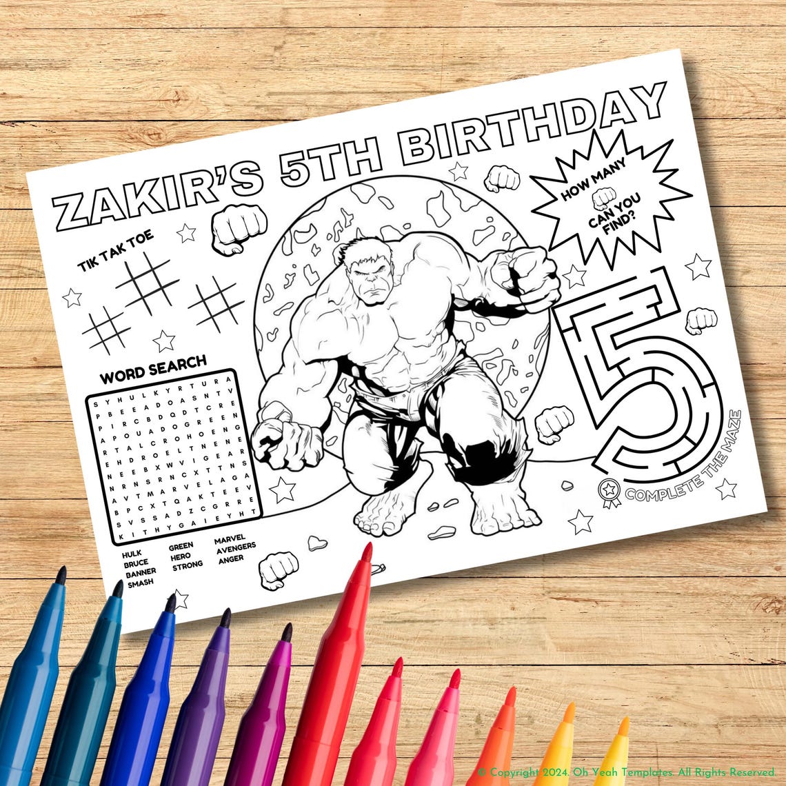 Kids Birthday Coloring Page, Printable Custom Birthday Coloring ...