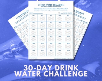 Drink More Water Stay Hydrated Challenge 28 Day Healthy Habits Personal ...