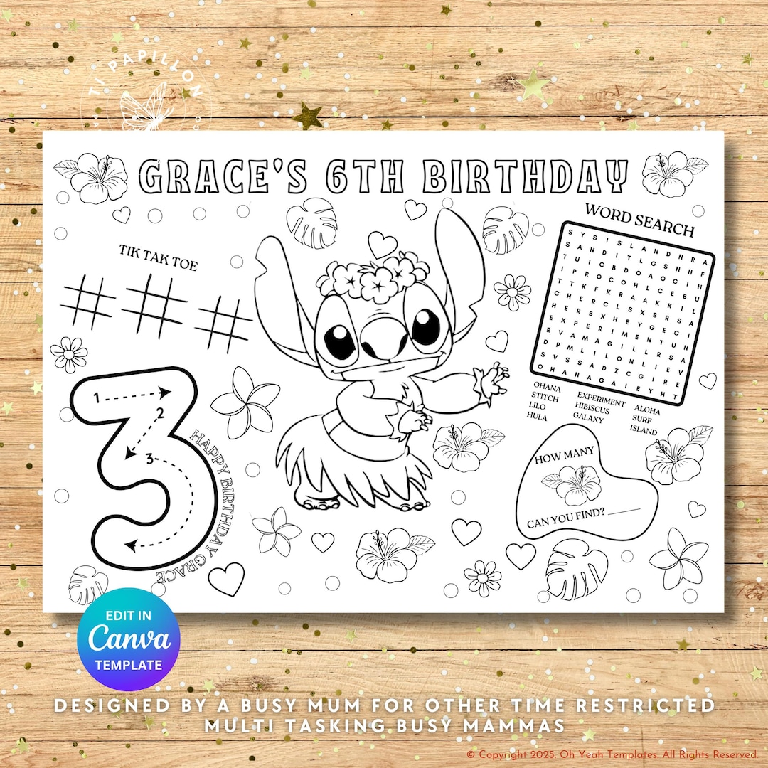 Lilo and Stitch Activity Sheet, Lilo and Stitch Coloring Sheet ...