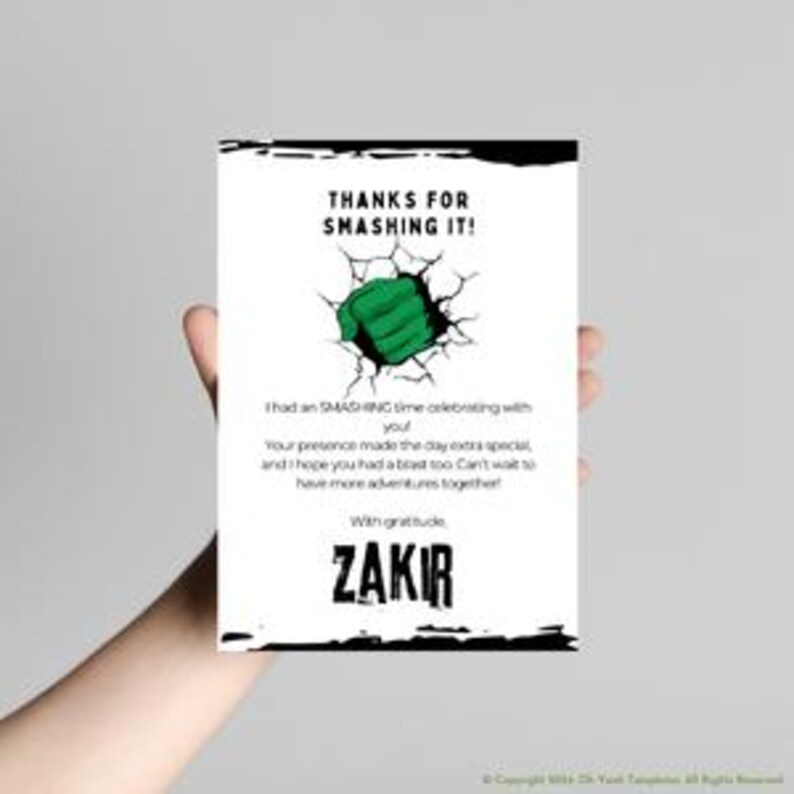 Hulk Birthday Invitation Bundle, Hulk Kids Party Invitation, Hulk Party ...