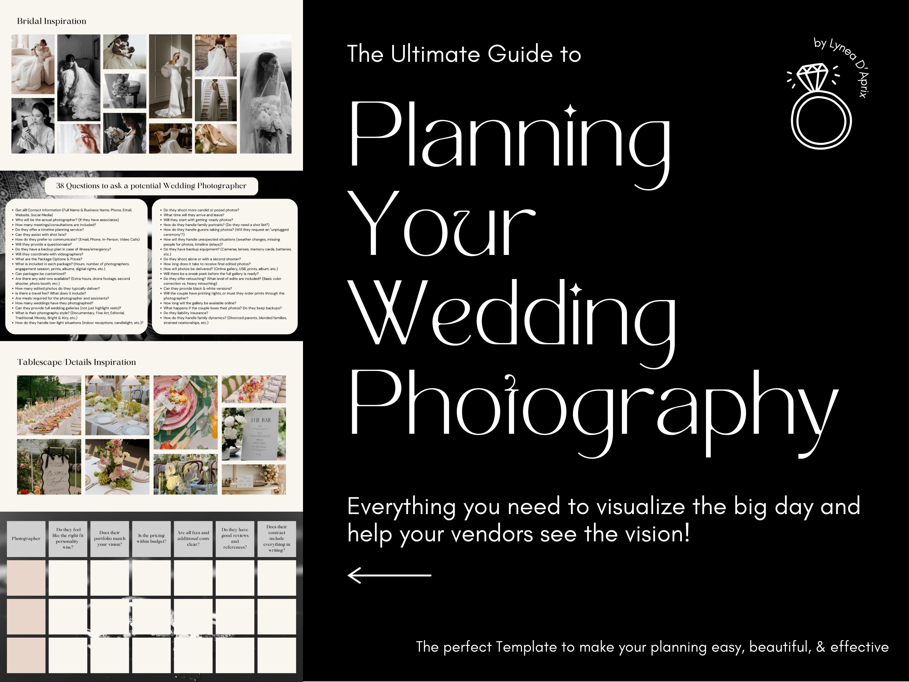 Planning Your Wedding Photography - Etsy
