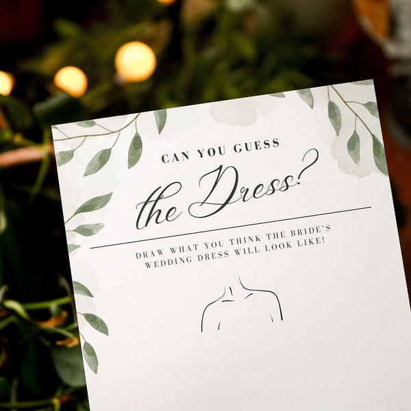 Guess the Dress Download Cards - Etsy