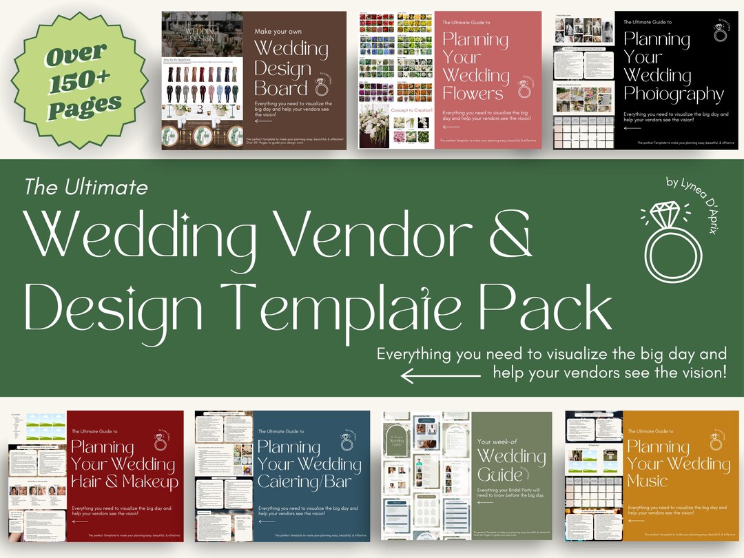 Wedding Vendor & Design Template Pack - Etsy