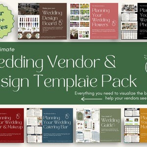 Wedding Vendor & Design Template Pack - Etsy