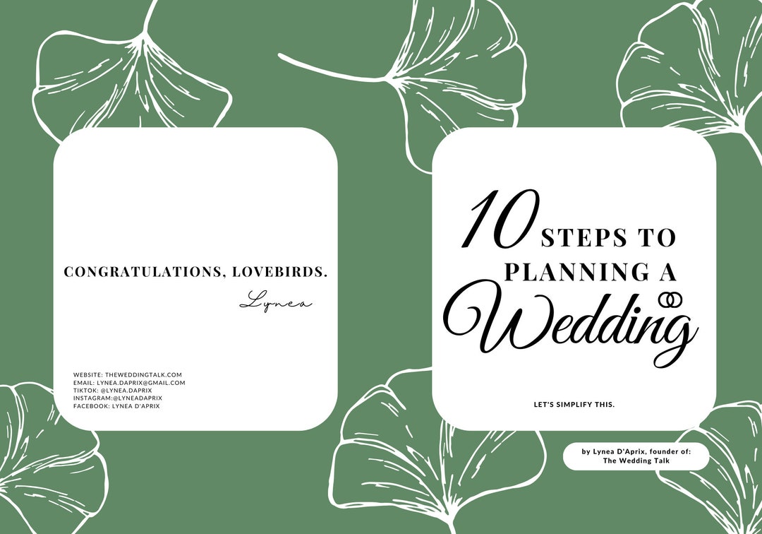 10 Steps to Planning A Wedding - Etsy