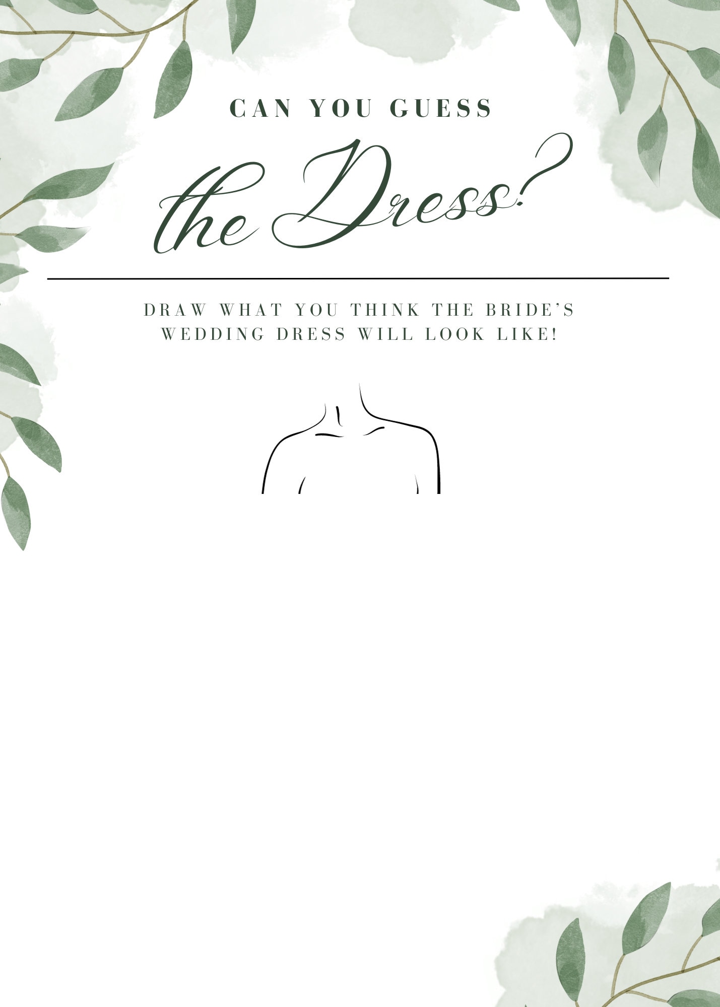 Guess the Dress Cards: Bridal Shower Game (set of 25) - Etsy