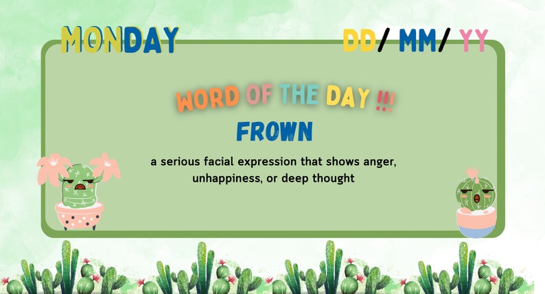 15 Slides GREEN CACTUS EDITABLE Classroom Slides Template | Teacher ...
