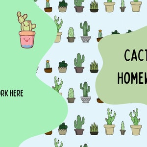 15 Slides GREEN CACTUS EDITABLE Classroom Slides Template | Teacher ...