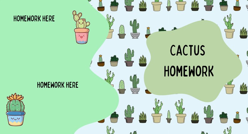 15 Slides GREEN CACTUS EDITABLE Classroom Slides Template | Teacher ...