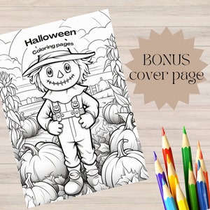 Halloween Coloring Book for Kids, Digital Download - Etsy