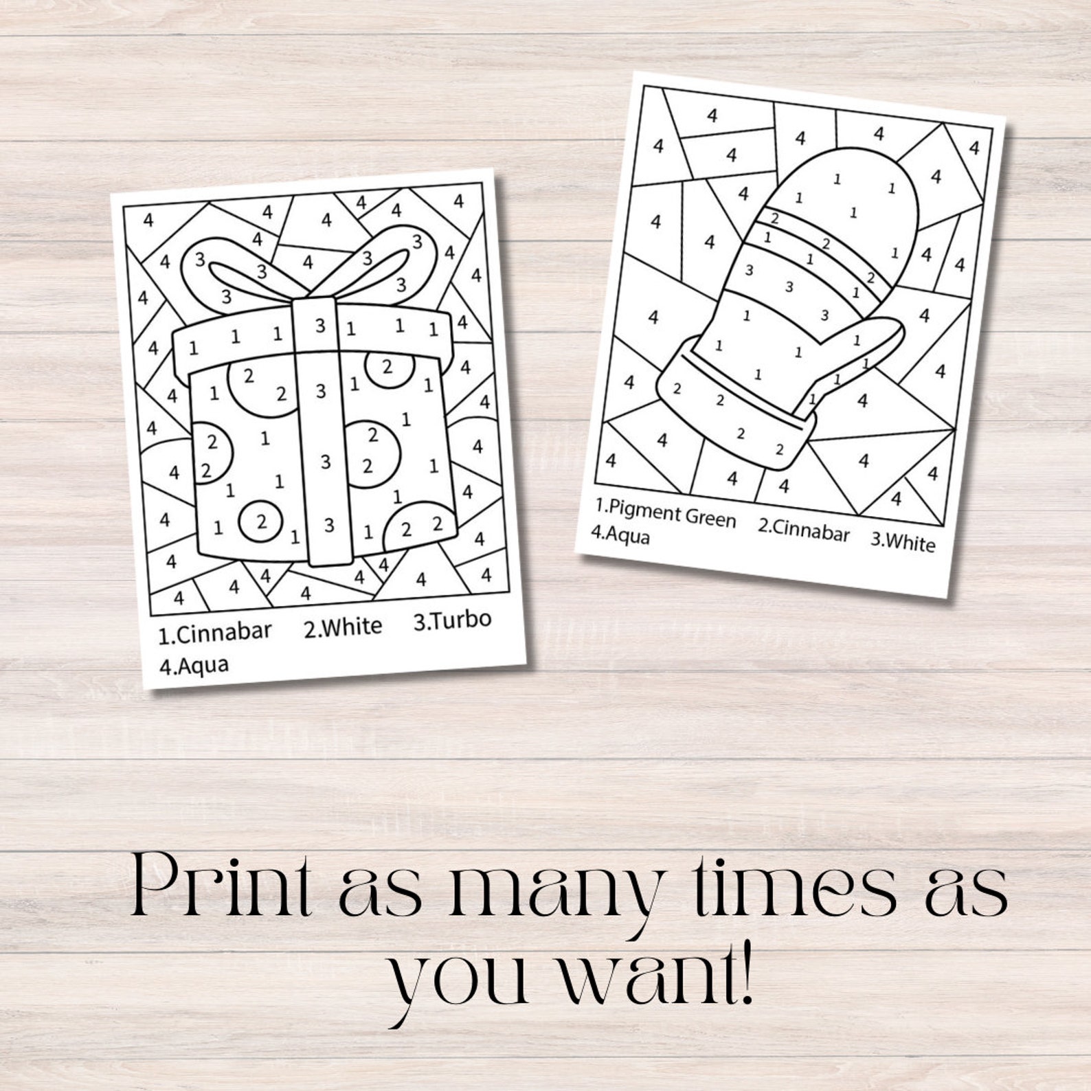 Christmas Color by Number, Christmas Coloring Pages, Christmas Activity ...