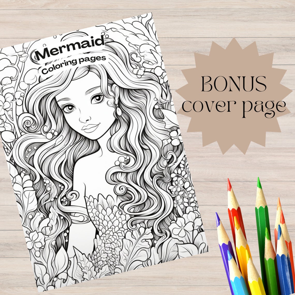 Mermaid Coloring Book Pages for Kids Printable Coloring Pages for Kids ...