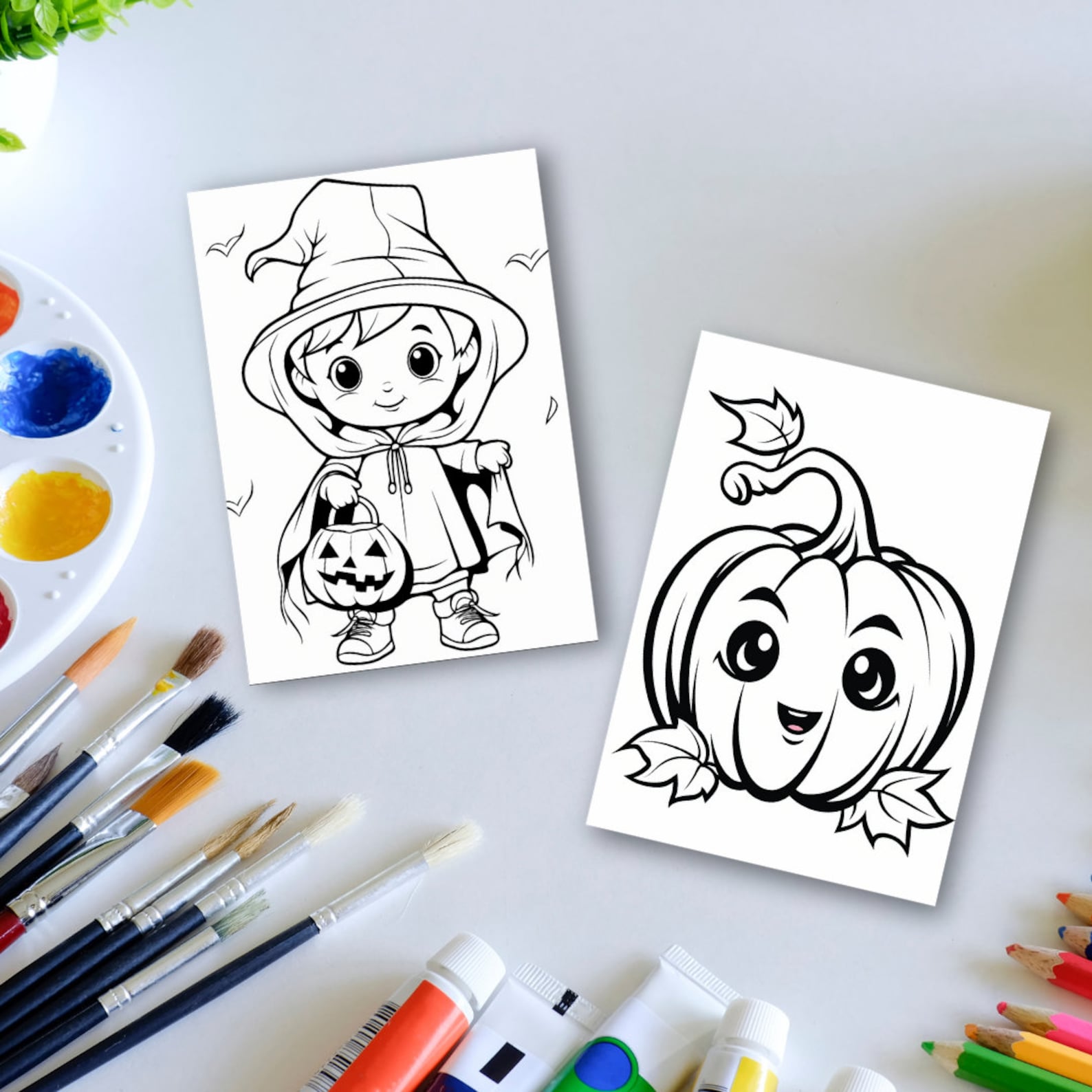 Cute Halloween Coloring Book, 157 Pages (PDF Pattern) - Etsy
