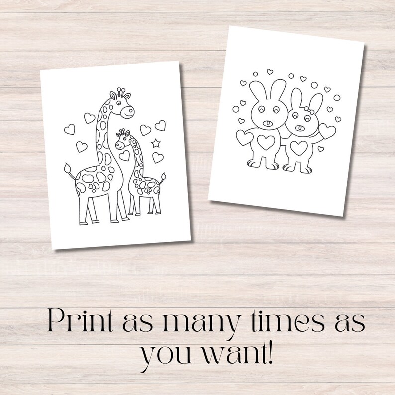 Valentine's Day Coloring Pages for Kids, Animal Coloring Pages for Kids ...