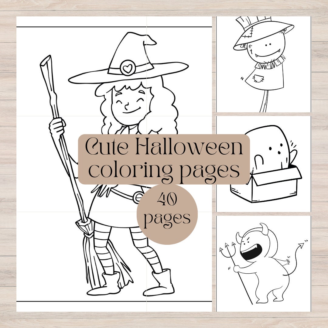 Halloween Coloring Pages for Kids Coloring Book Printable Digital ...