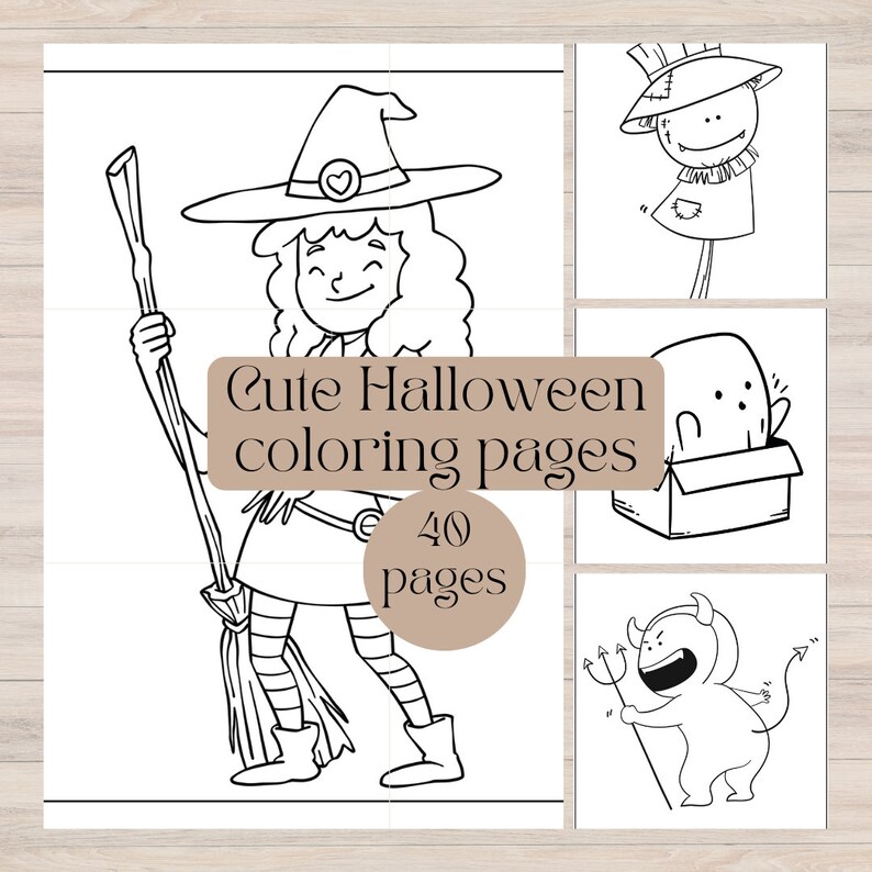Halloween Coloring Pages for Kids Coloring Book Printable - Etsy