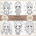 Winter Coloring Pages for Kids, Cute Gnome Winter Coloring Pages - Etsy