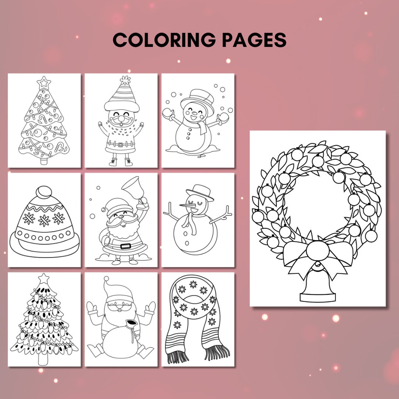 Christmas Activity Pages for Kids, Holiday Printable Bundle (PDF) - Etsy