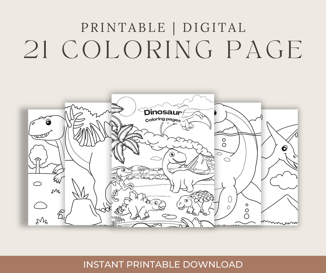 Dinosaur Coloring Pages for Kids Printable Coloring Sheets Dinosaur ...