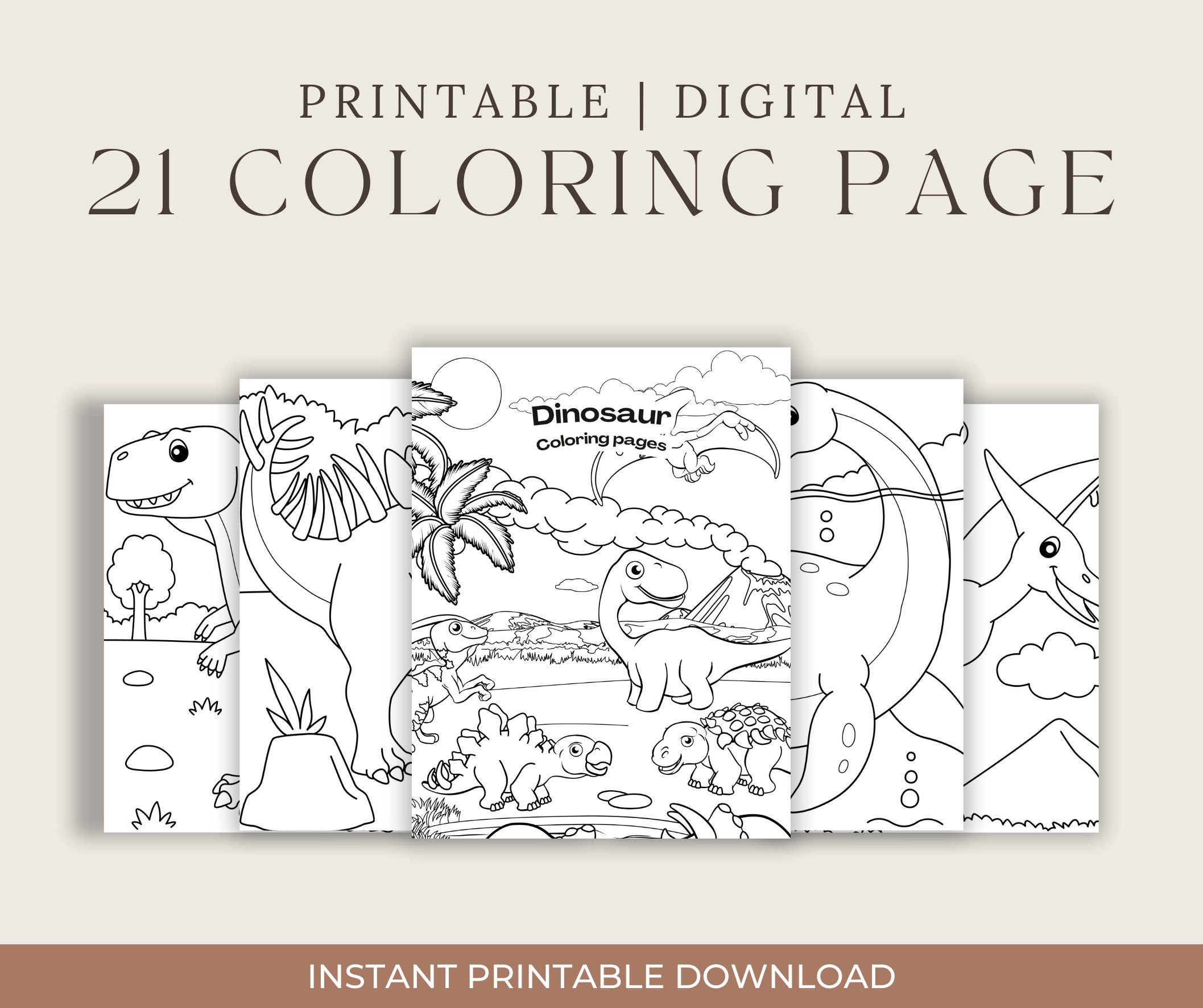 Dinosaur Coloring Pages for Kids Printable Coloring Sheets Dinosaur ...