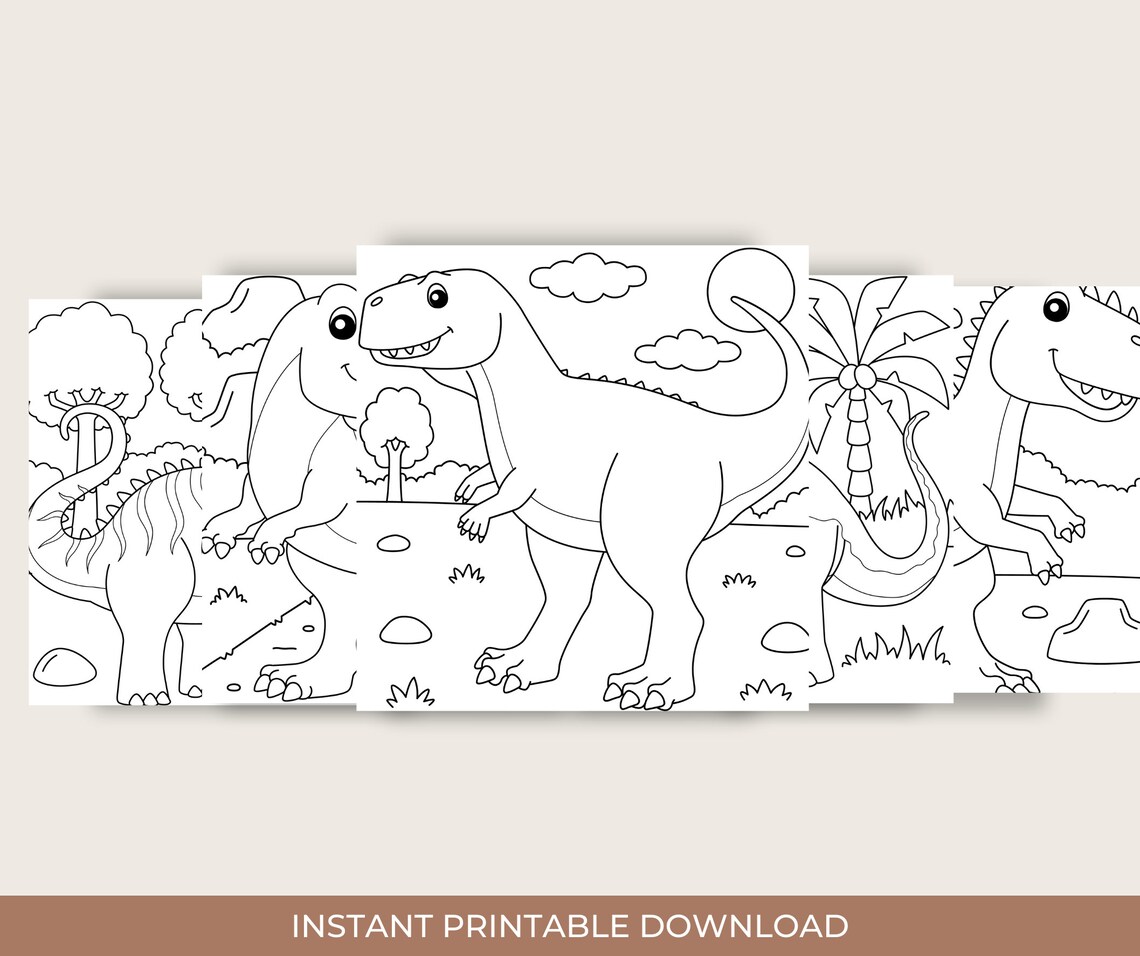 Dinosaur Coloring Pages for Kids Printable Coloring Sheets Dinosaur ...