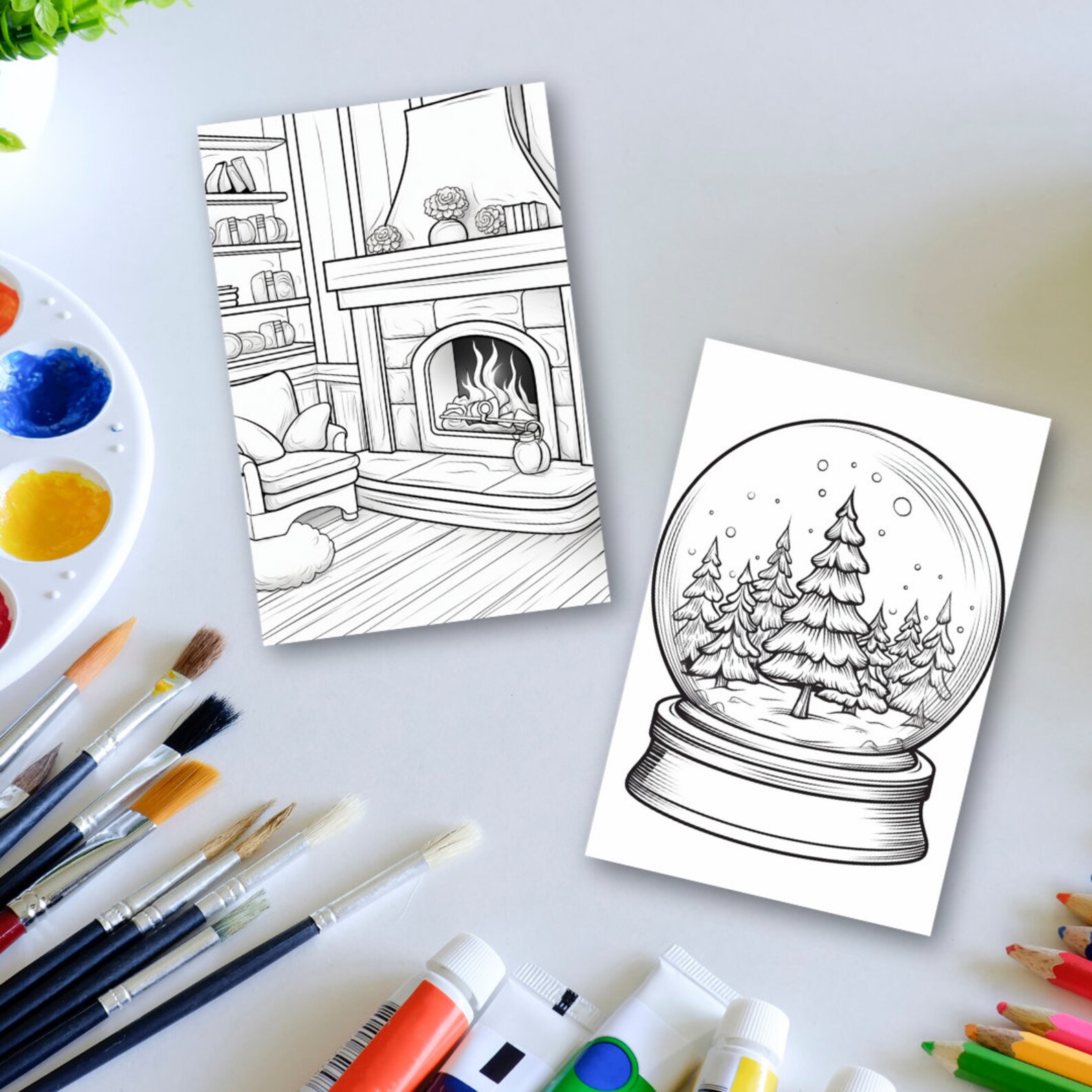 Winter Coloring Pages for Kids, Fun Holiday Coloring for Kids - Etsy