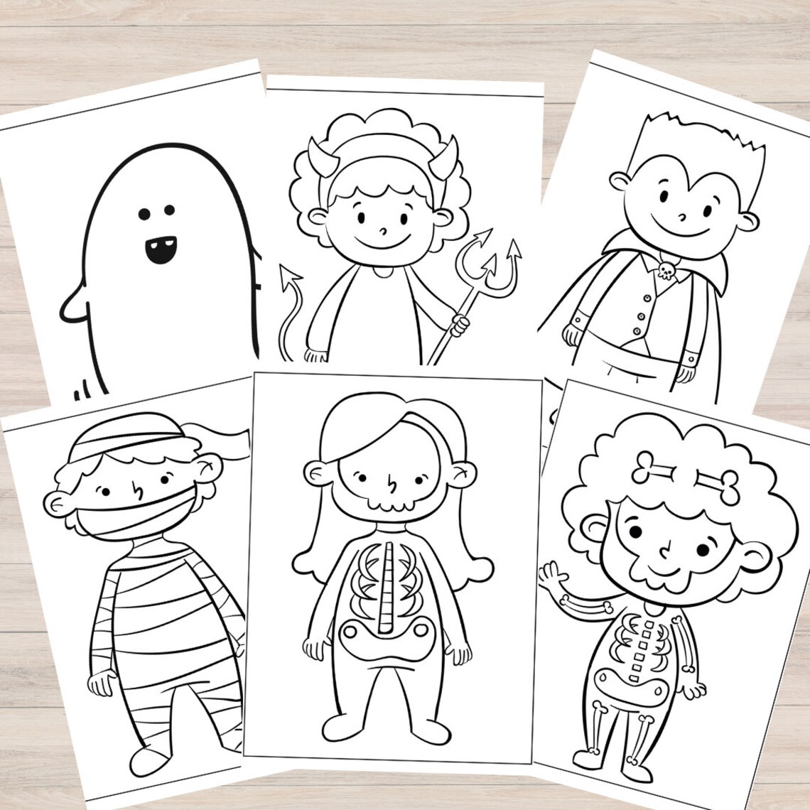 Halloween Coloring Pages for Kids Coloring Book Printable - Etsy