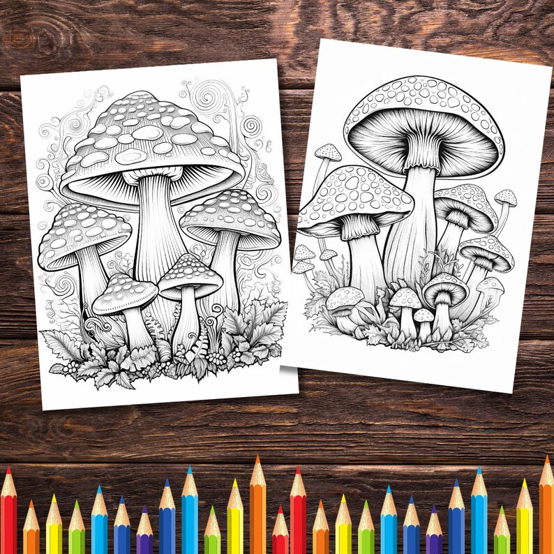 Mushroom Psychedelic Coloring Pages, Stoner Coloring Pages, Trippy ...