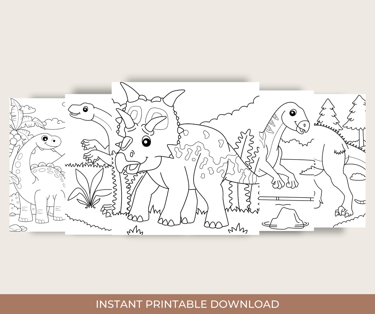 Dinosaur Coloring Pages for Kids Printable Coloring Sheets Dinosaur ...